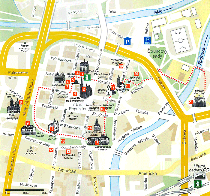 Procházka centrem města: oficiální informační server města Plzně